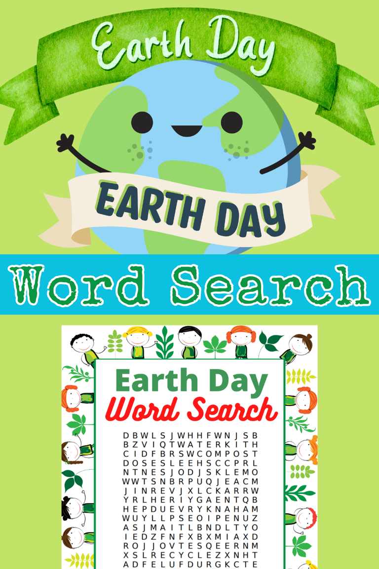 Free printable Earth Day word search
