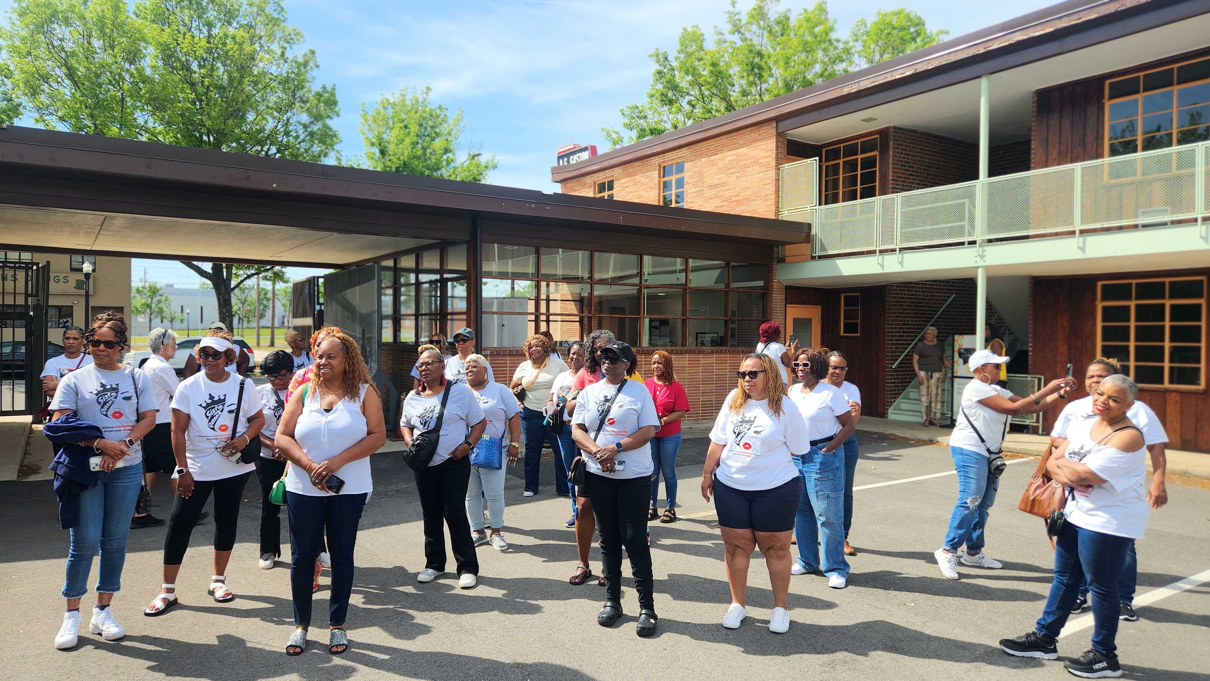 Women's empowerment movement group tours sites in Birmingham