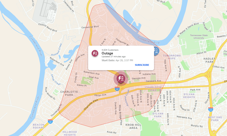 Power outage impacting thousands of NES customers in West Nashville