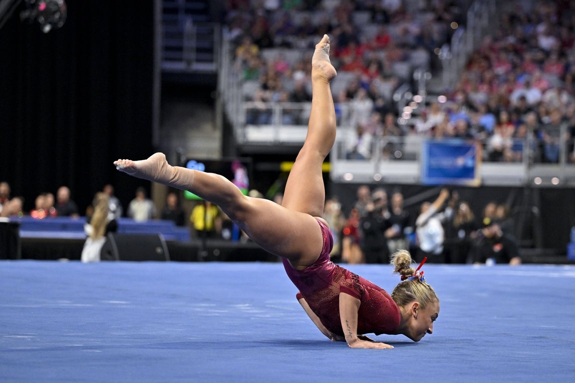 Standout photos of elite Oklahoma Sooners gymnast and 2025 champ Audrey ...
