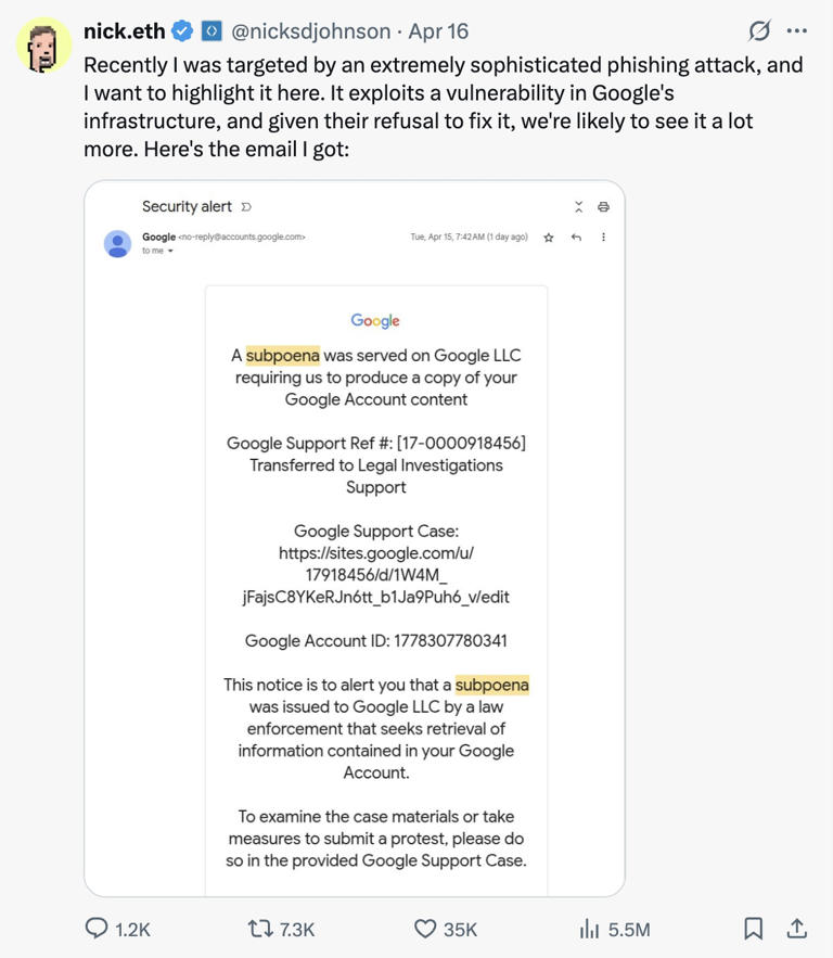 Gmail users beware: This Google email is a scam