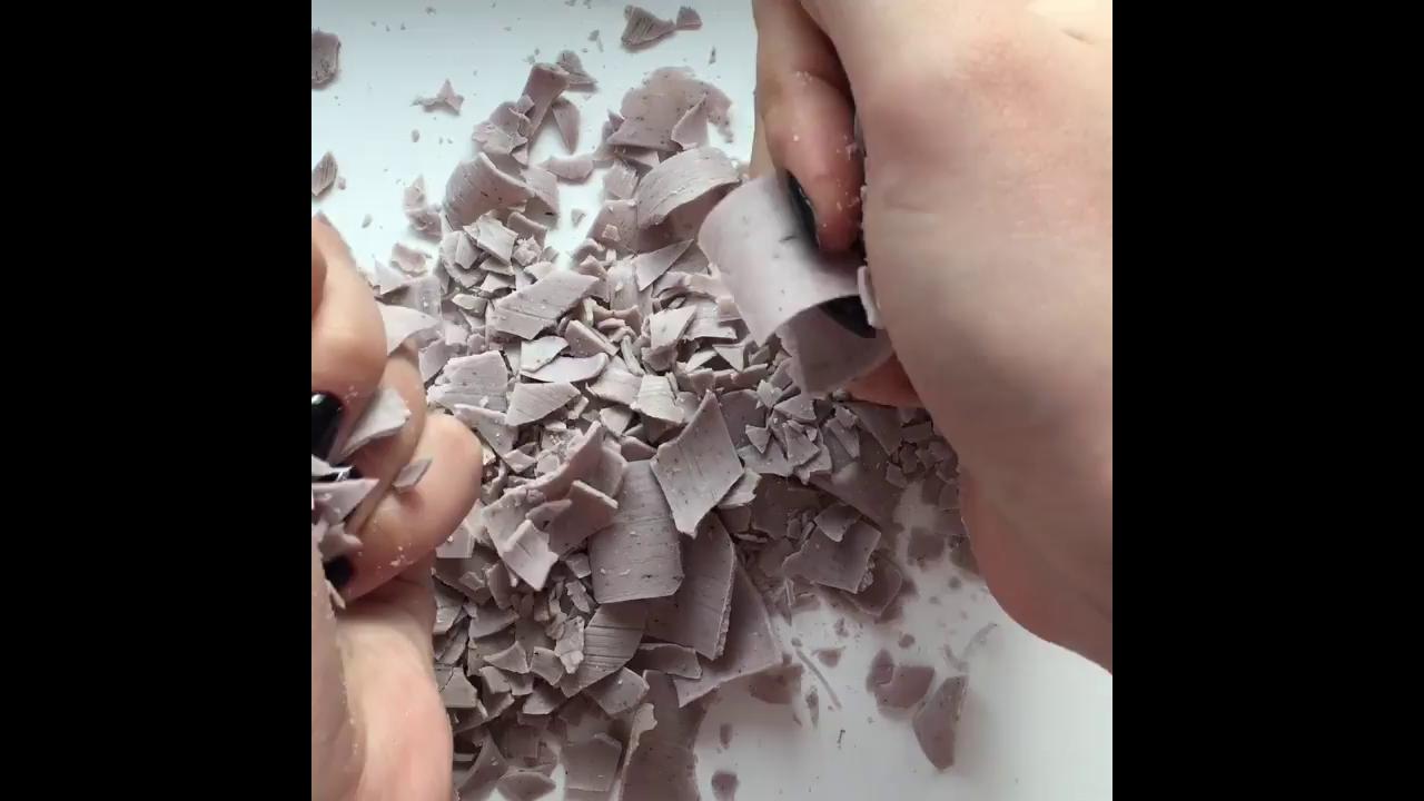 Satisfying Brown Rolled Soap Crumpling Smoothly