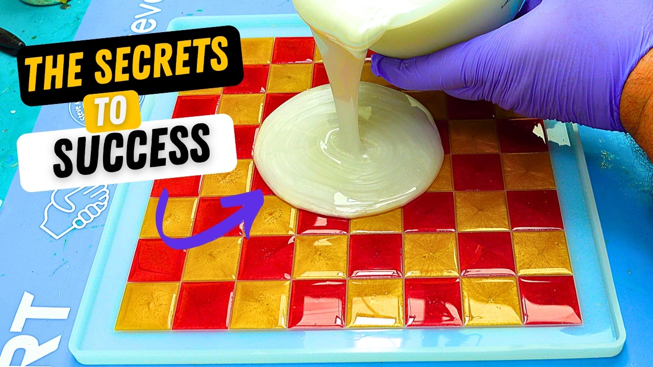 He Crafts a Stunning Resin Chess Set by Hand | DIY Epoxy Reveal