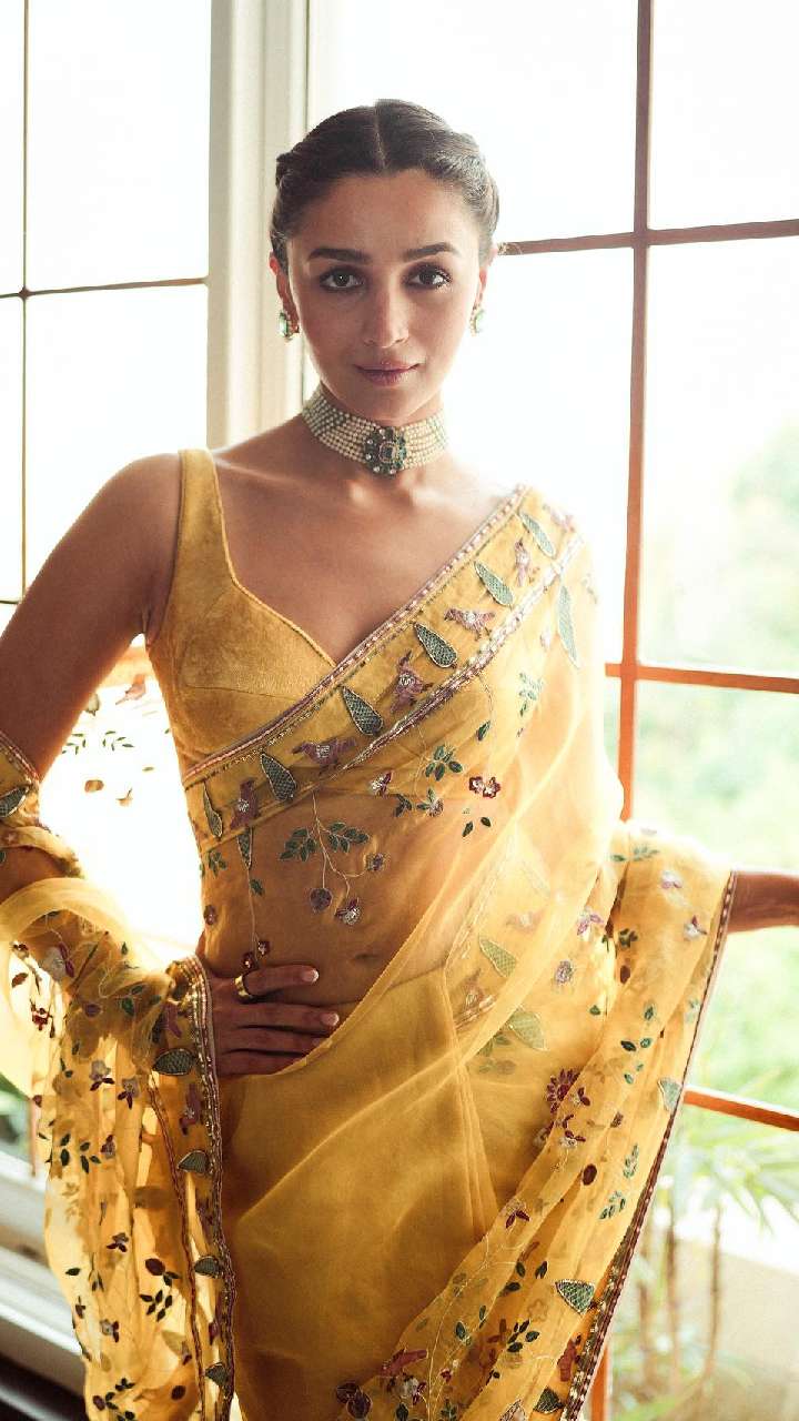 9 Glorious Yellow Saree Looks For Reception Party Ft Bollywood