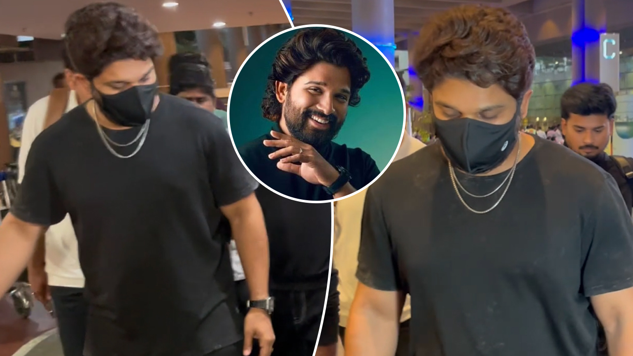 Allu Arjun’s All-Black Look At Mumbai Airport Catches Attention ...