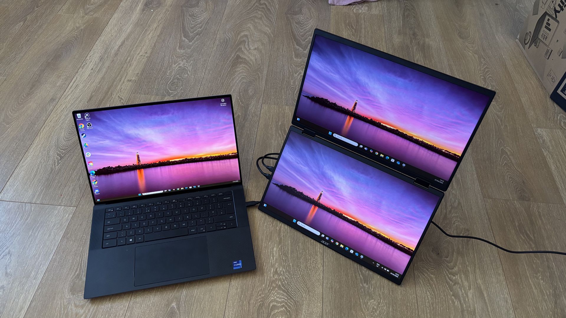 I tested the Acer PD3 Dual-Screen portable monitor as extra screen ...