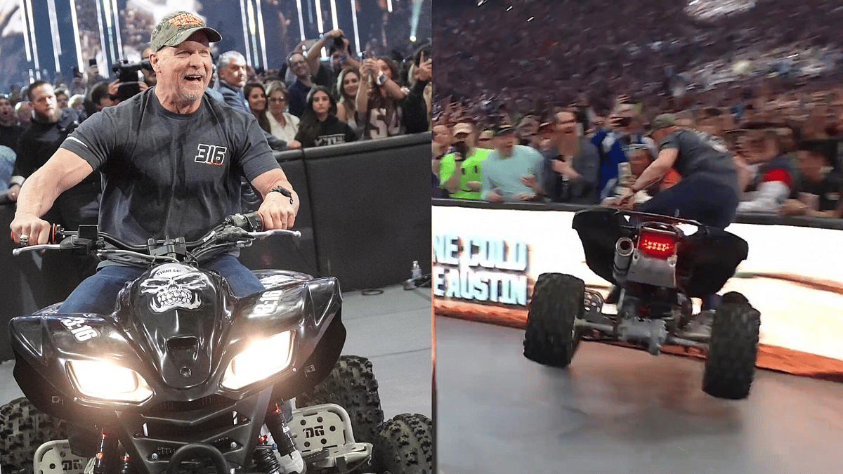 WWE WrestleMania 41: Stone Cold Steve Austin Crashes ATV Against ...