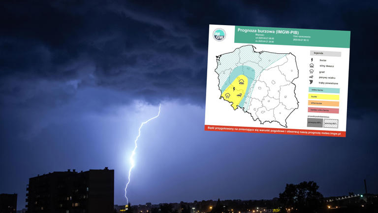 Niespokojna pogoda w lany poniedziałek. IMGW ostrzega przed gwałtownymi burzami z gradem