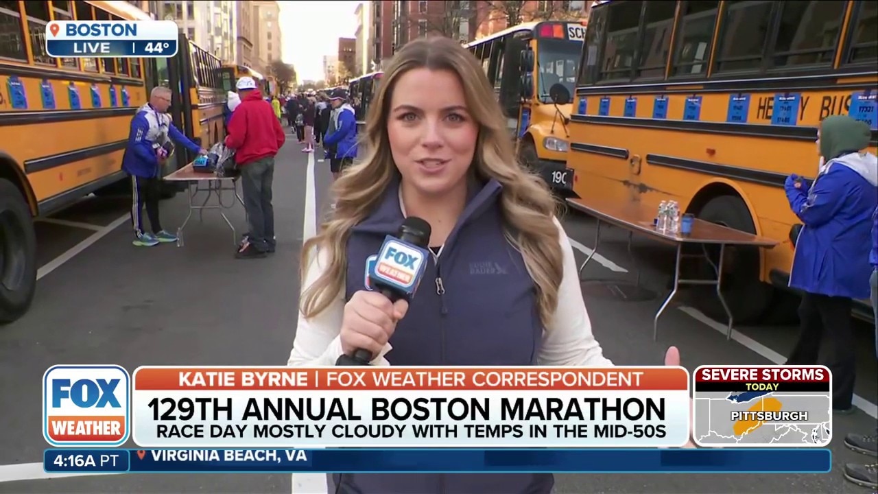 Comfortable conditions for runners participating in the 129th Boston ...
