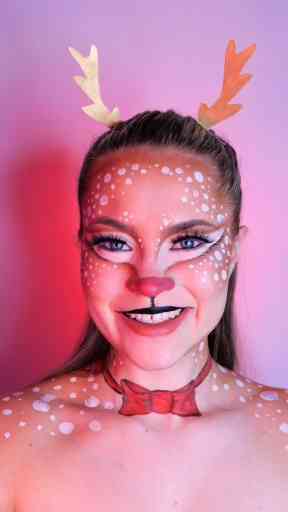 Holiday Makeup Tutorial: Rudolph Inspired Look