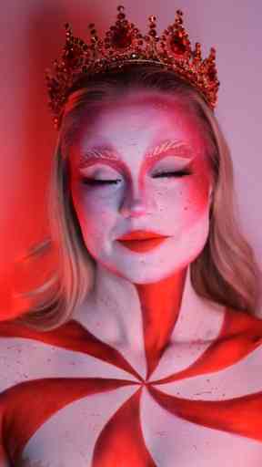 Candy Cane Queen Makeup Tutorial
