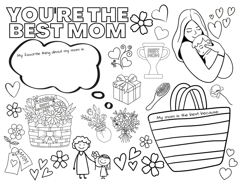 3 Free Printable Mother's Day Activities Placemats