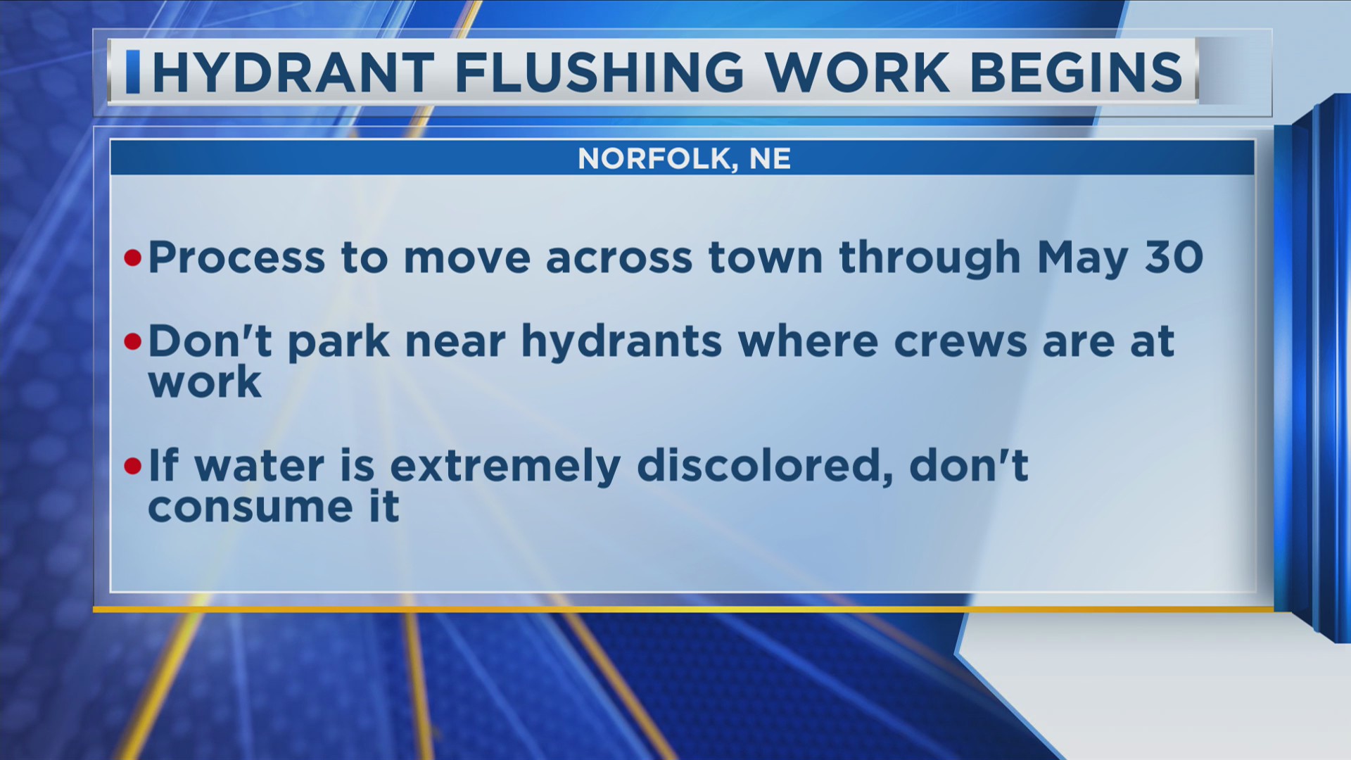 Hydrant Flushing Work Begins In Norfolk, NE