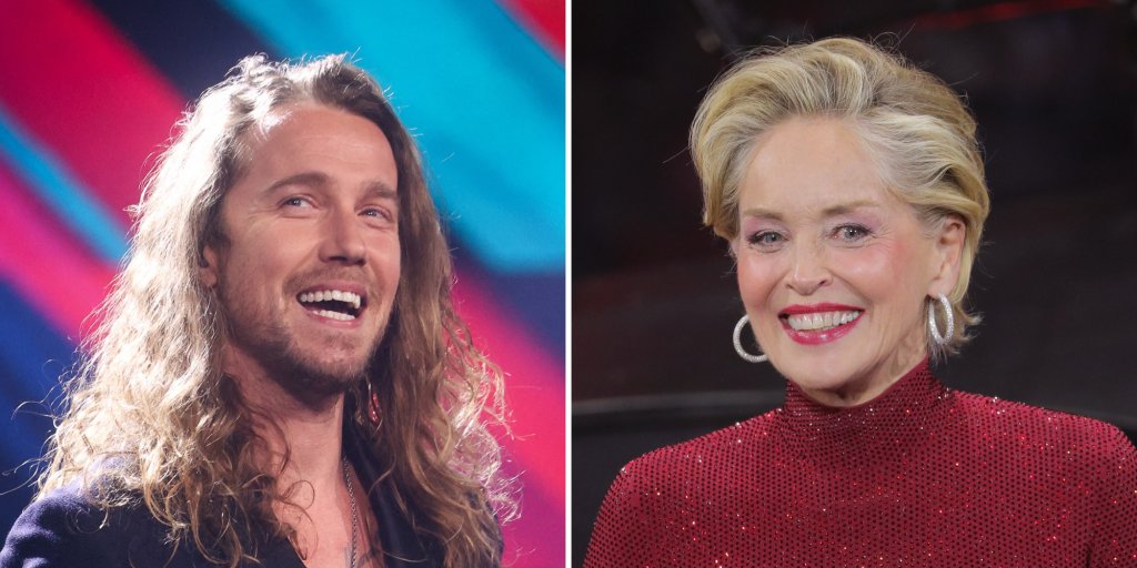 La longue et improbable amitié de Sharon Stone et Julien Doré