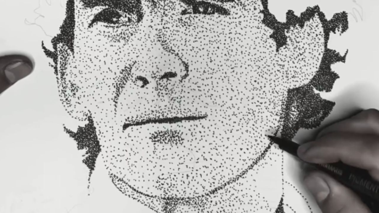 Artist crafts an intricate Pointillism masterpiece inspired by a ...