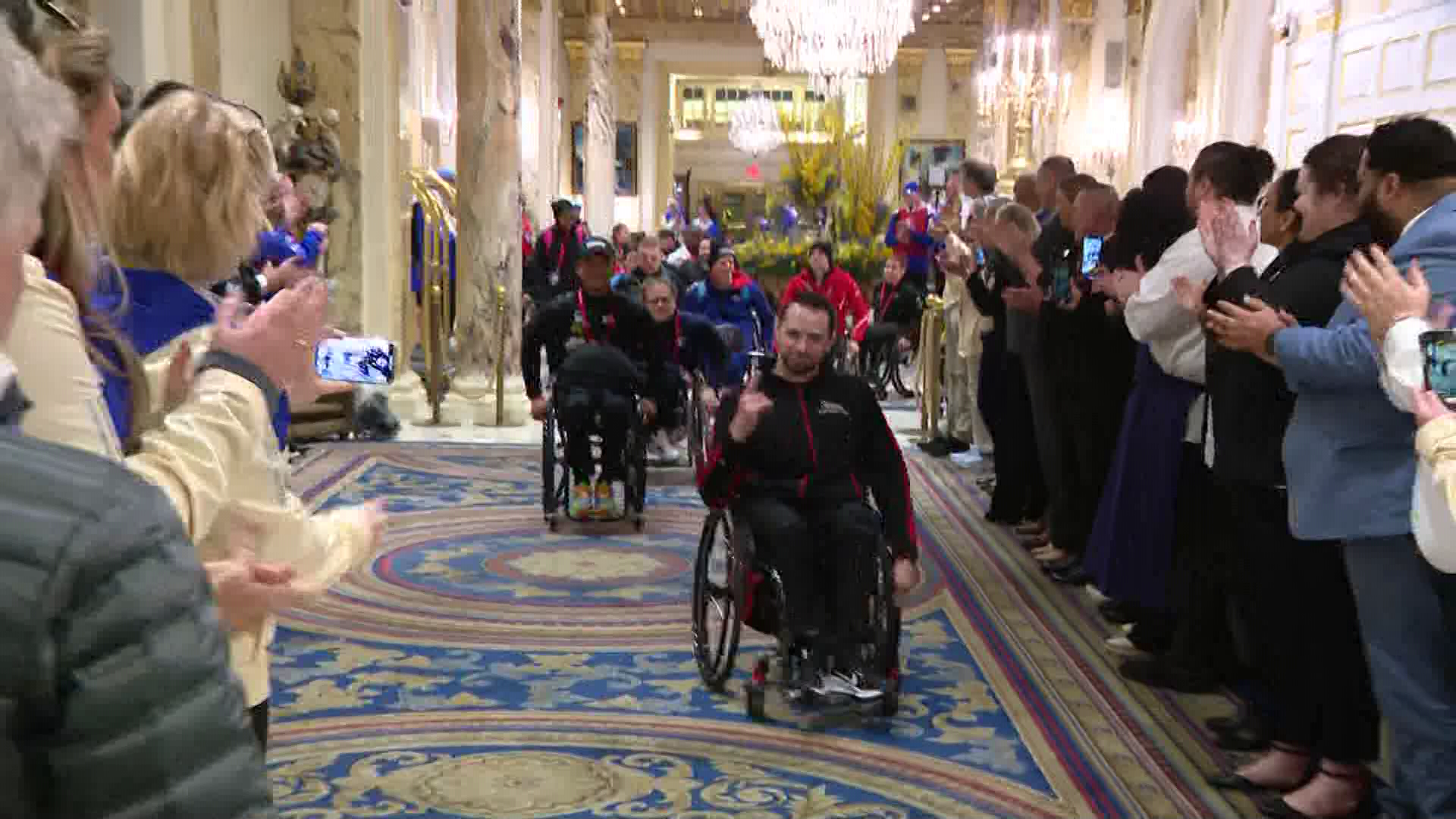 Fairmount gives champion clap-out to Boston Marathon athletes