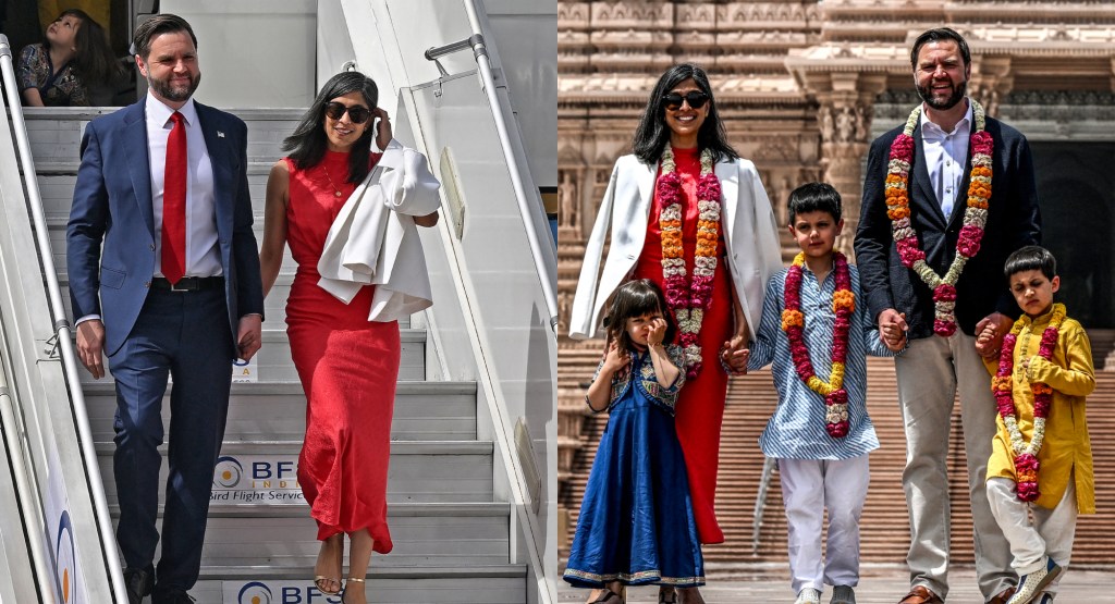 JD Vance's Wife Usha Dons Asian-inspired Dress in India During Visit to ...