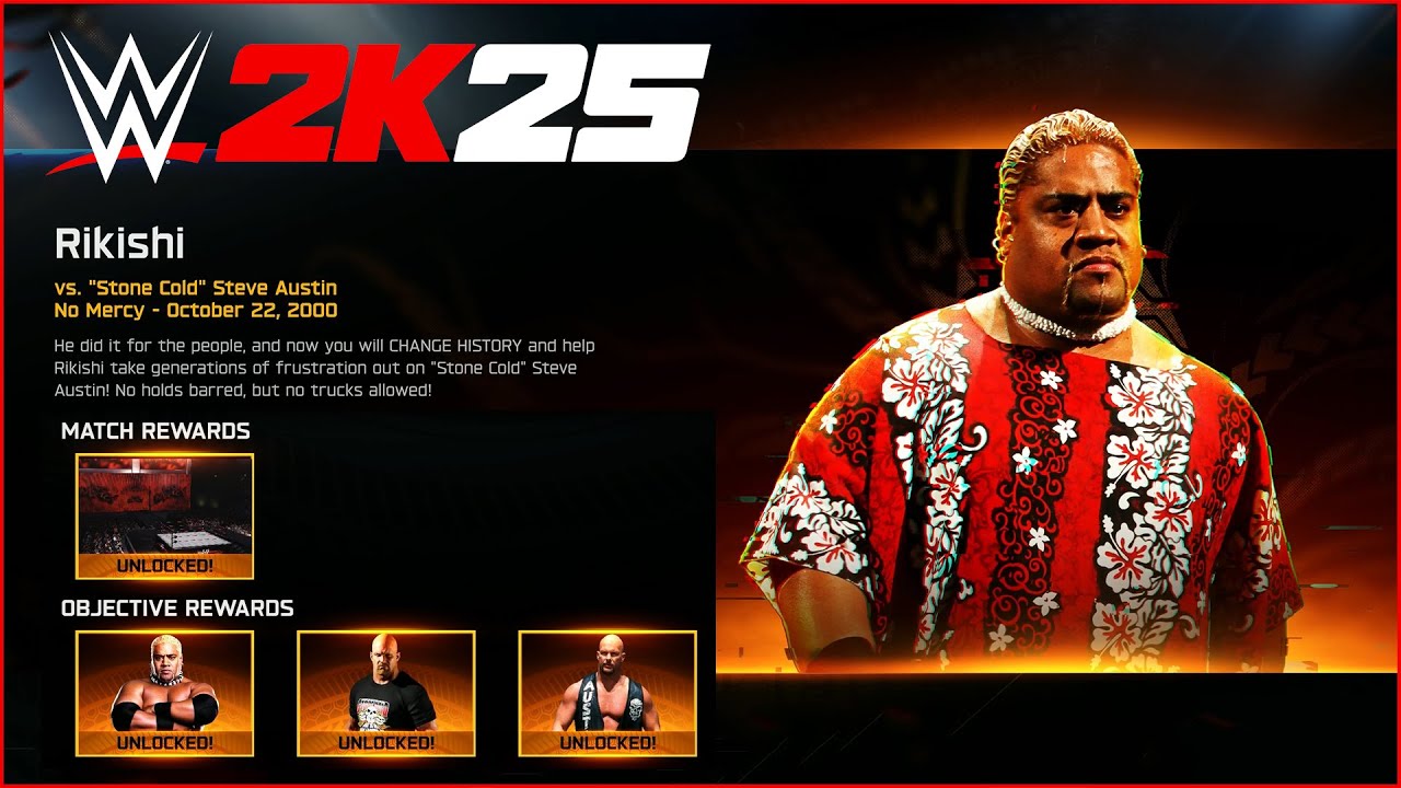 WWE 2K25 showcase Rikishi vs Stone Cold Steve Austin (The Bloodline ...