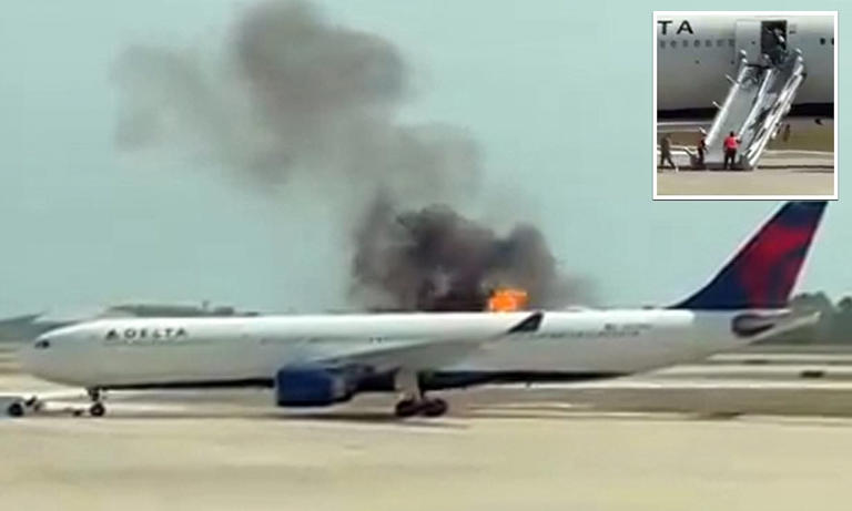 Delta flight is evacuated on airport RUNWAY after terrifying incident