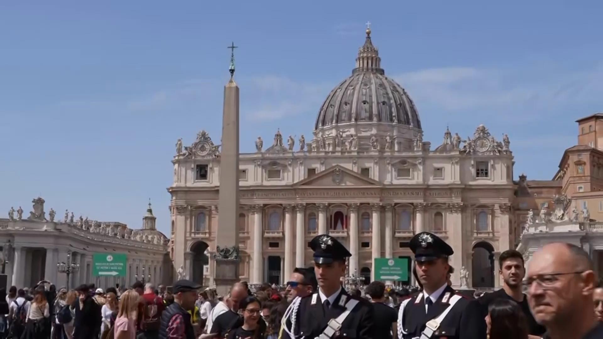 Vatican bell toll as faithful react to death of Pope Francis