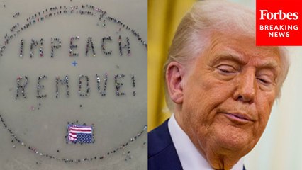 Anti-Trump Protesters In San Francisco Form A Human Banner Calling For ...