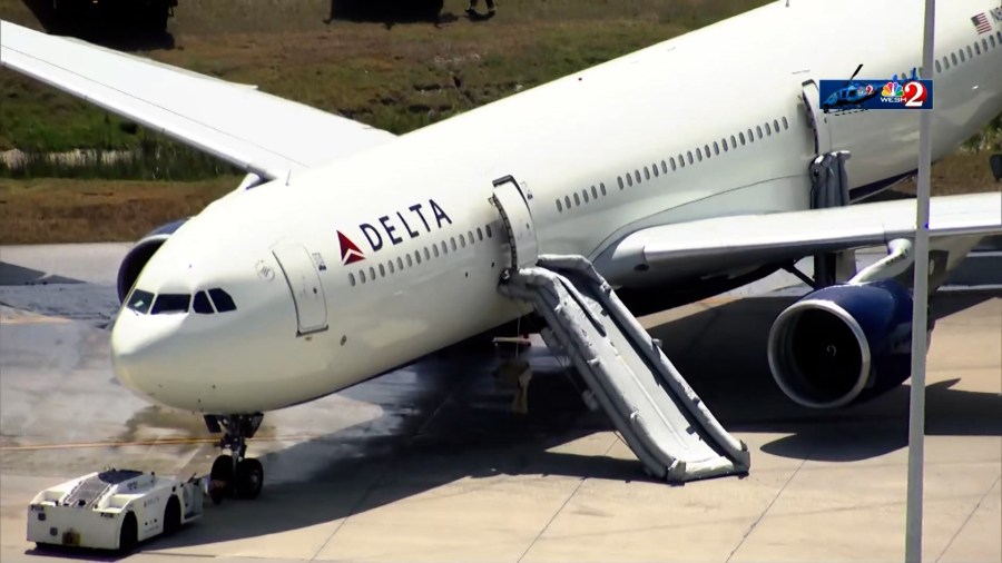 LIVE: Florida Delta flight evacuates after engine catches fire