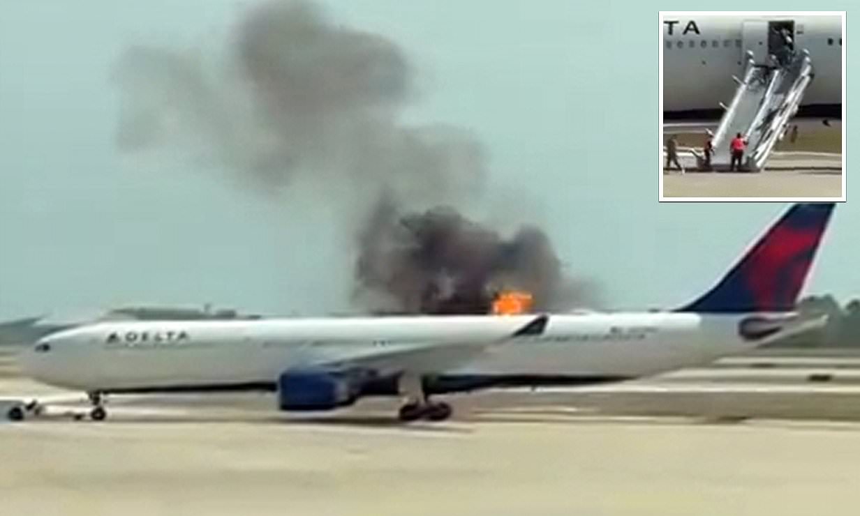 Delta flight is evacuated on airport RUNWAY after terrifying incident