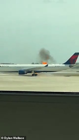 Delta flight evacuated on runway of Orlando airport after engine fire