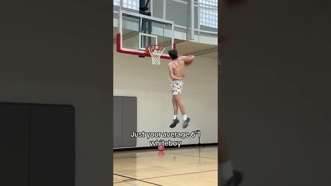Incredible Basketball Dunks in Indoor Court