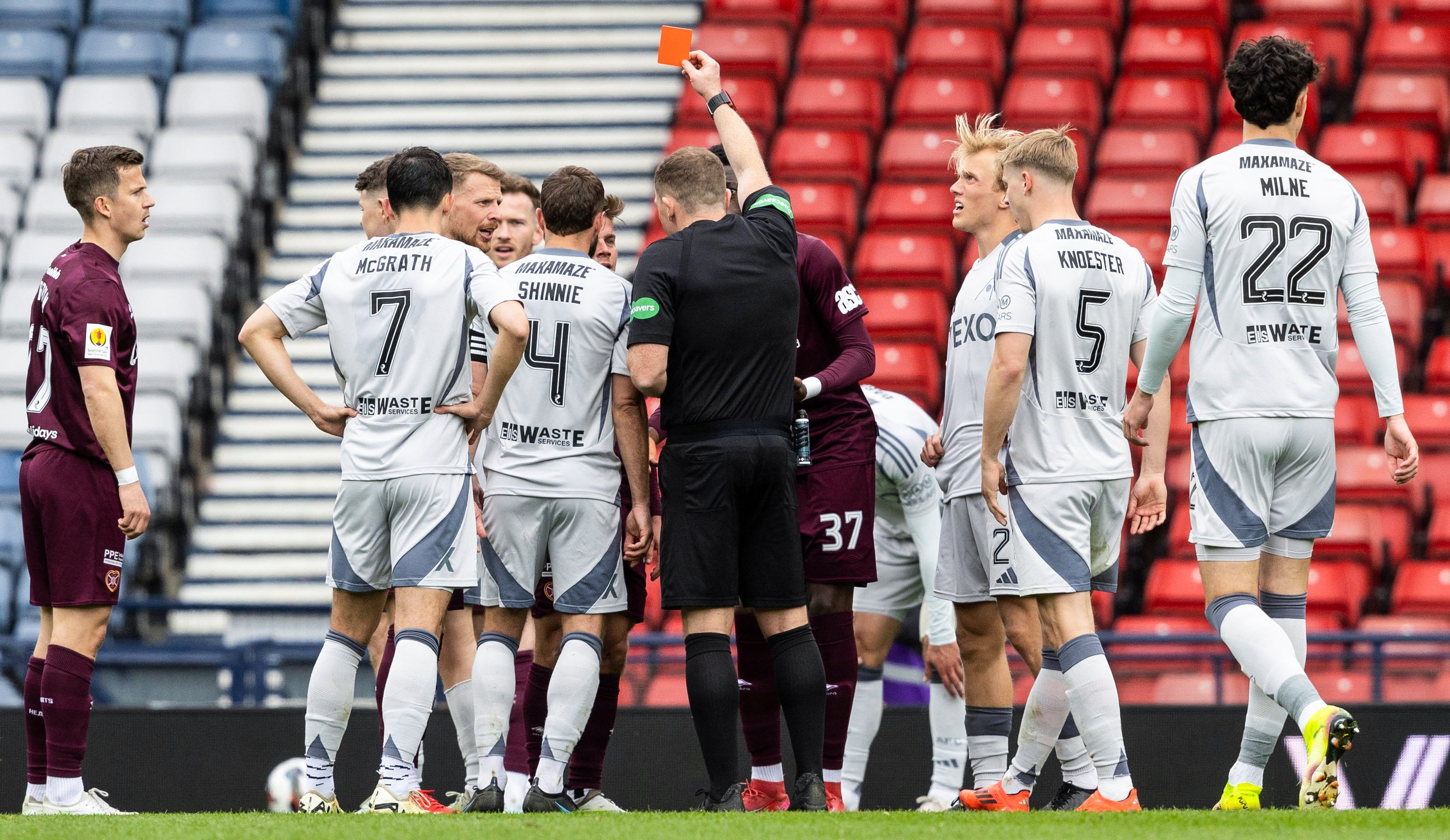 Hearts lash out at red card call with 484-word statement after ...