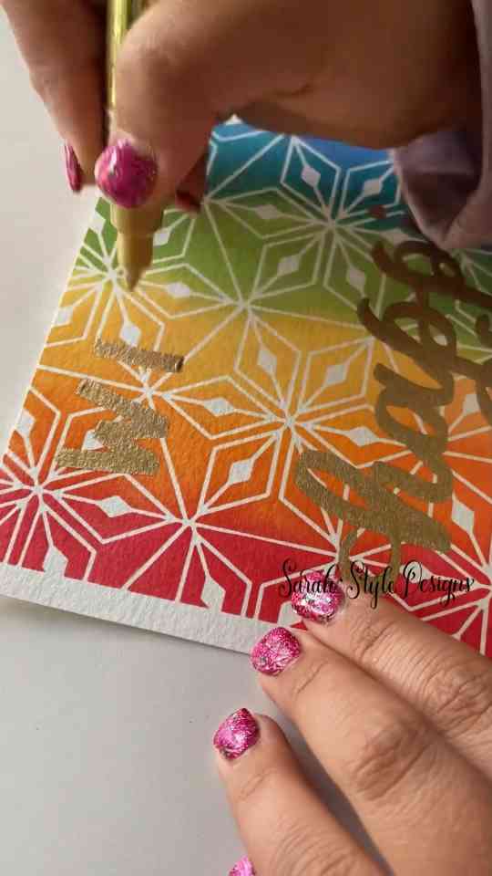 Rainbow Inks and a Beautiful Gold Pen