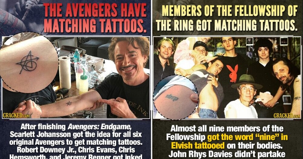 16 Actors Who Got Tattoos In Honor Of Their Own Movies/Shows