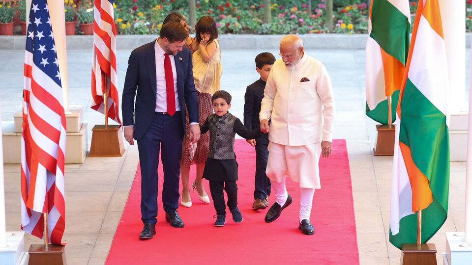 JD Vance's son Vivek seen with his favourite book while meeting PM Modi ...