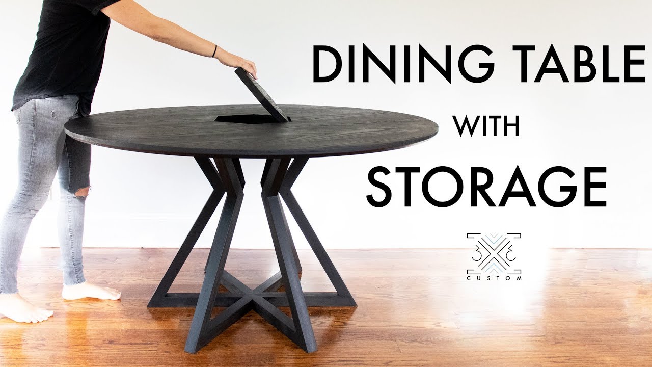 How to Build a Dining Table with Storage // Woodworking // DIY Modern ...