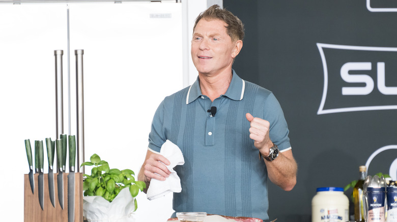 Bobby Flay's Super Sweet Upgrade For A Simple Chocolate Milkshake