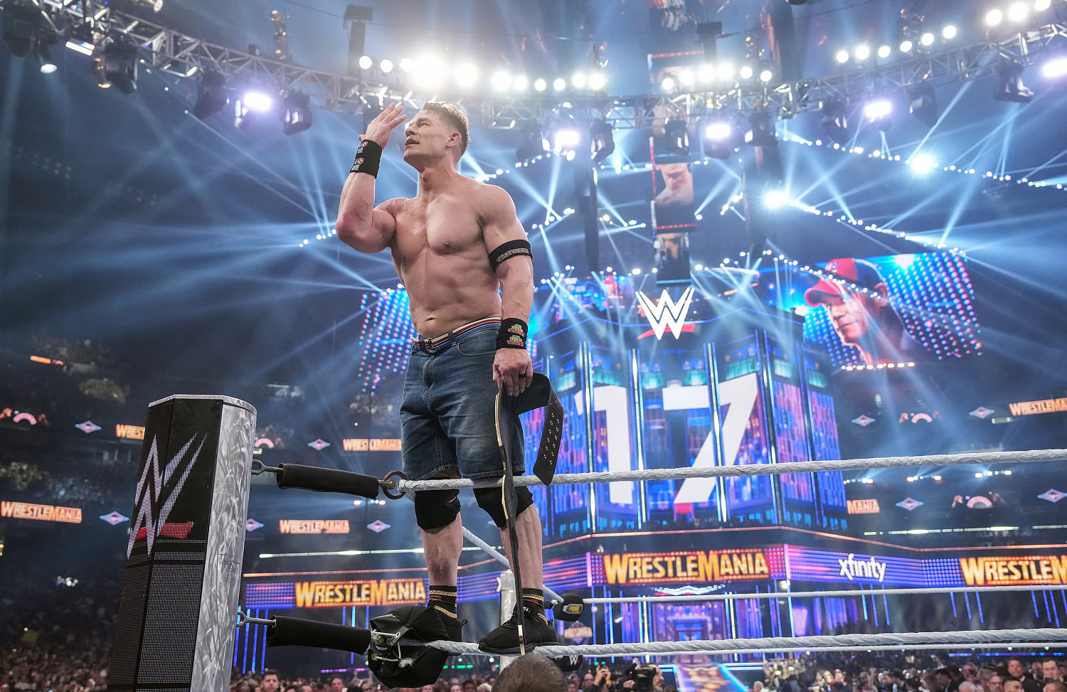 John Cena wins record-setting championship with WrestleMania victory ...