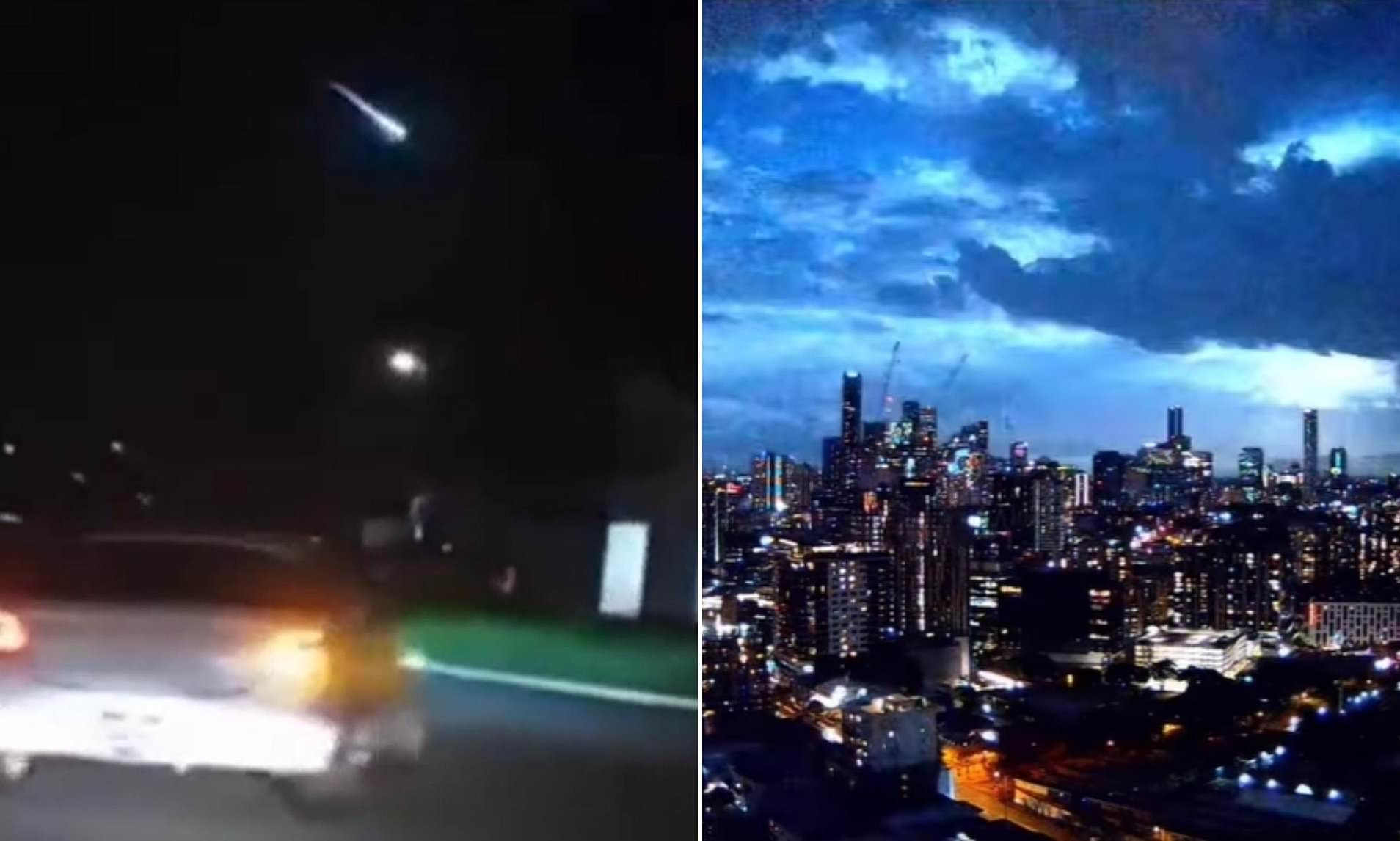 Extraordinary moment meteorite lights up Aussie sky before crashing