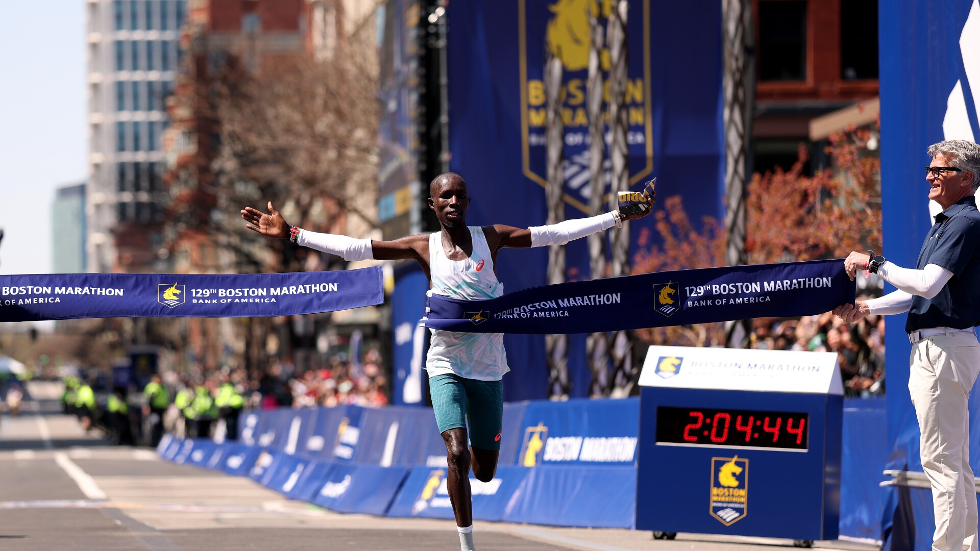 Boston Marathon: Sharon Lokedi, John Korir win in historic times ...
