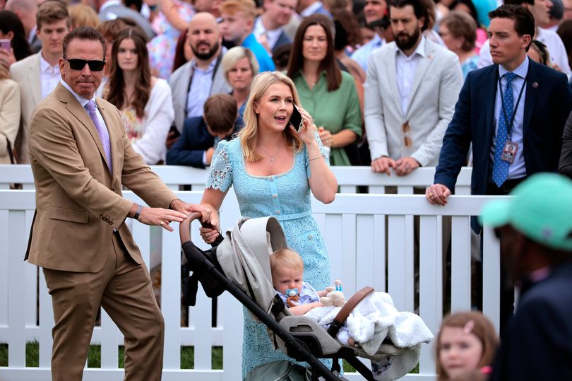 Karoline Leavitt makes rare appearance with husband and son at White ...