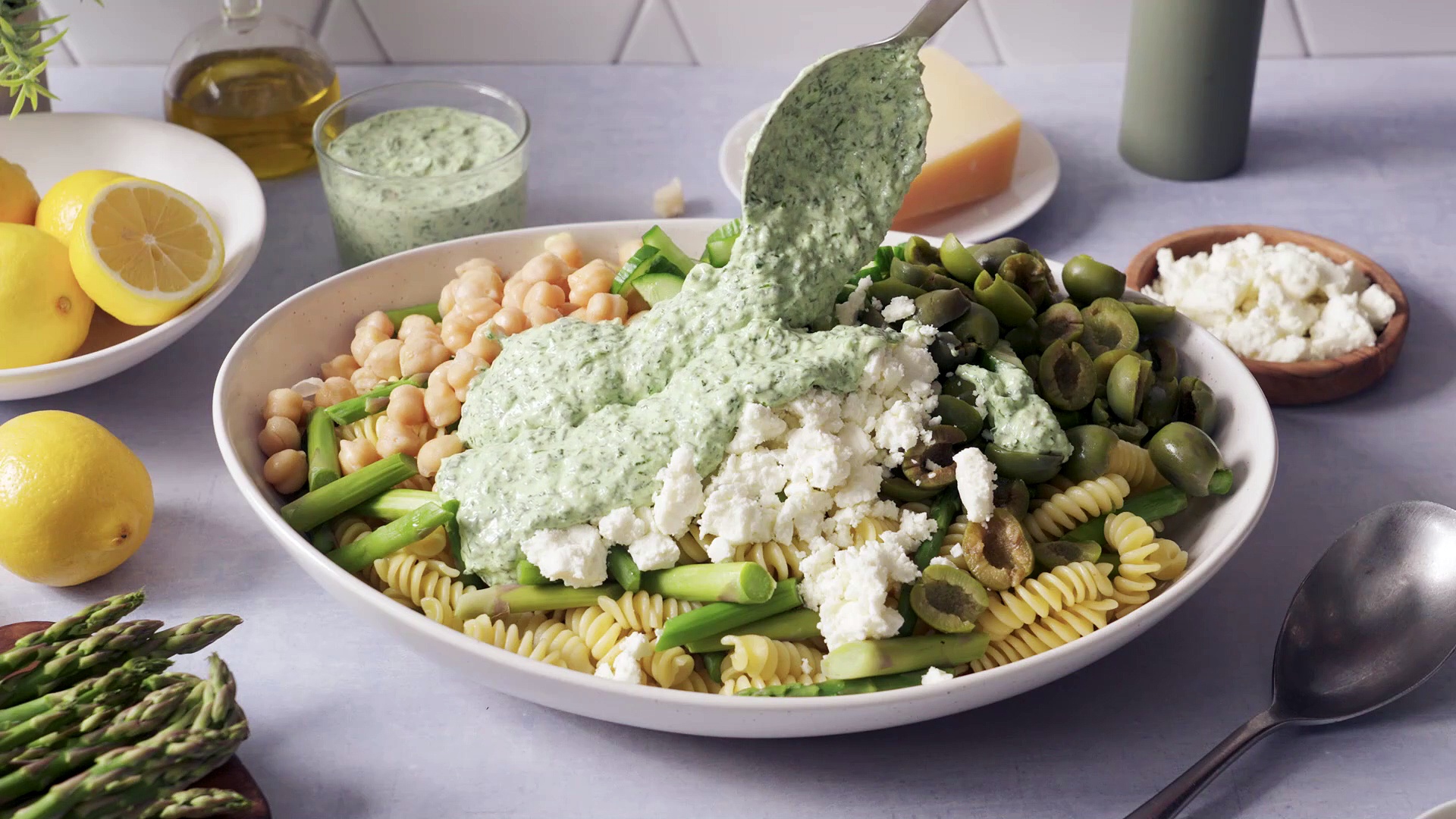 This Green Goddess Pasta Salad Is My Potluck Good-Luck Charm