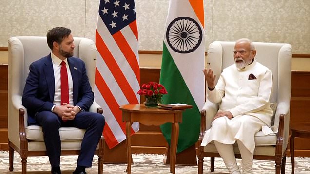 PM Modi spends time with the Vances as Second Family visits India