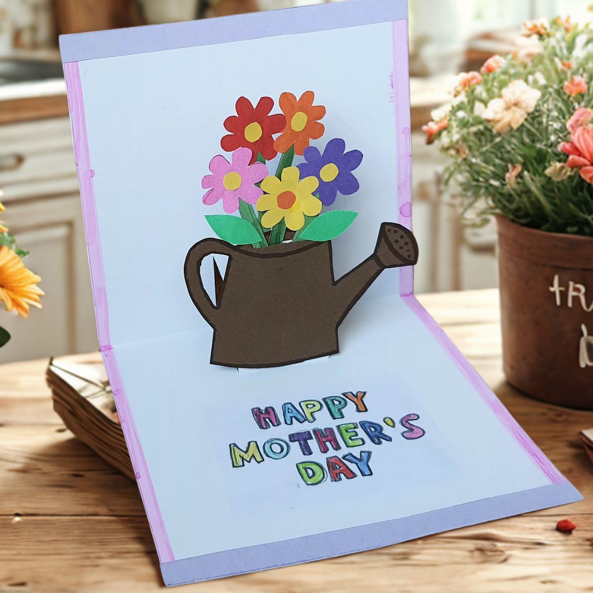 Easy DIY Mother's Day Pop-Up Card (From Kids!)