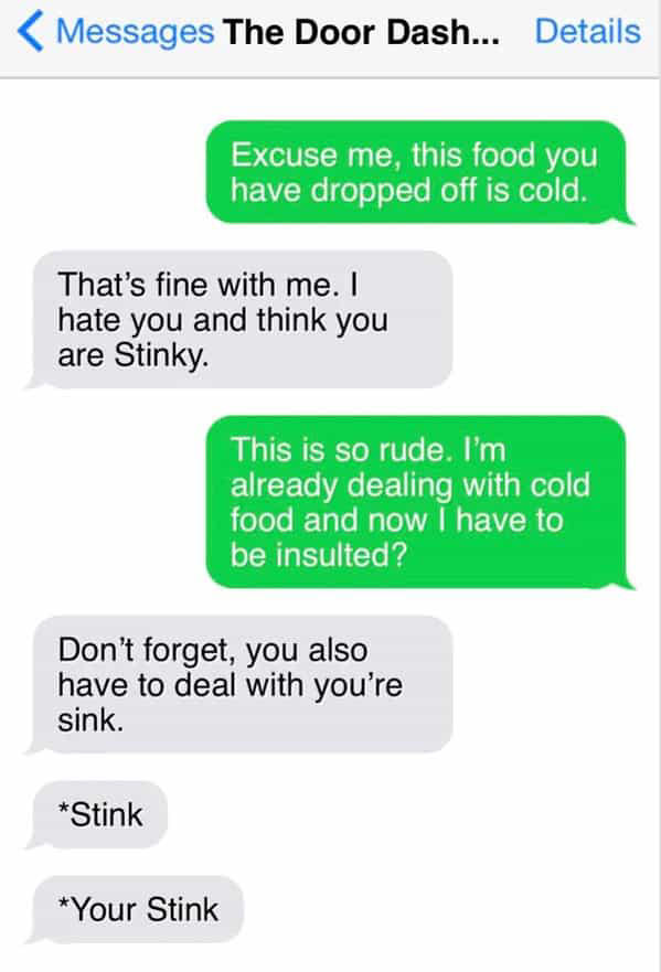 34 Funny DoorDash Texts That Were More Memorable Than The Meal