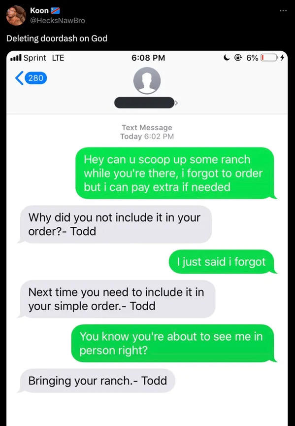 34 Funny DoorDash Texts That Were More Memorable Than The Meal