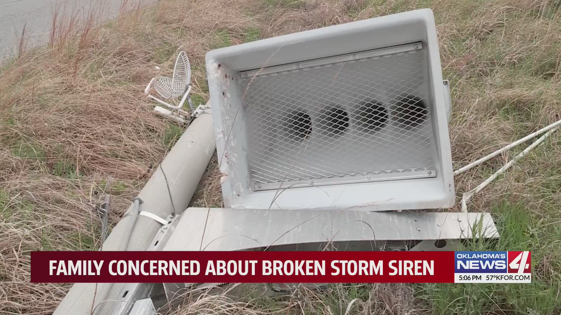 Oklahoma family concerned about broken storm siren