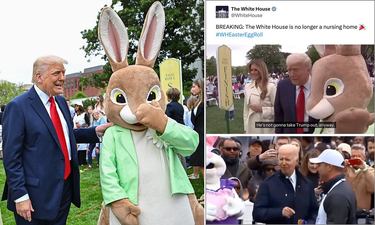 Trump's savage dig at Joe Biden during Easter Egg Roll goes viral