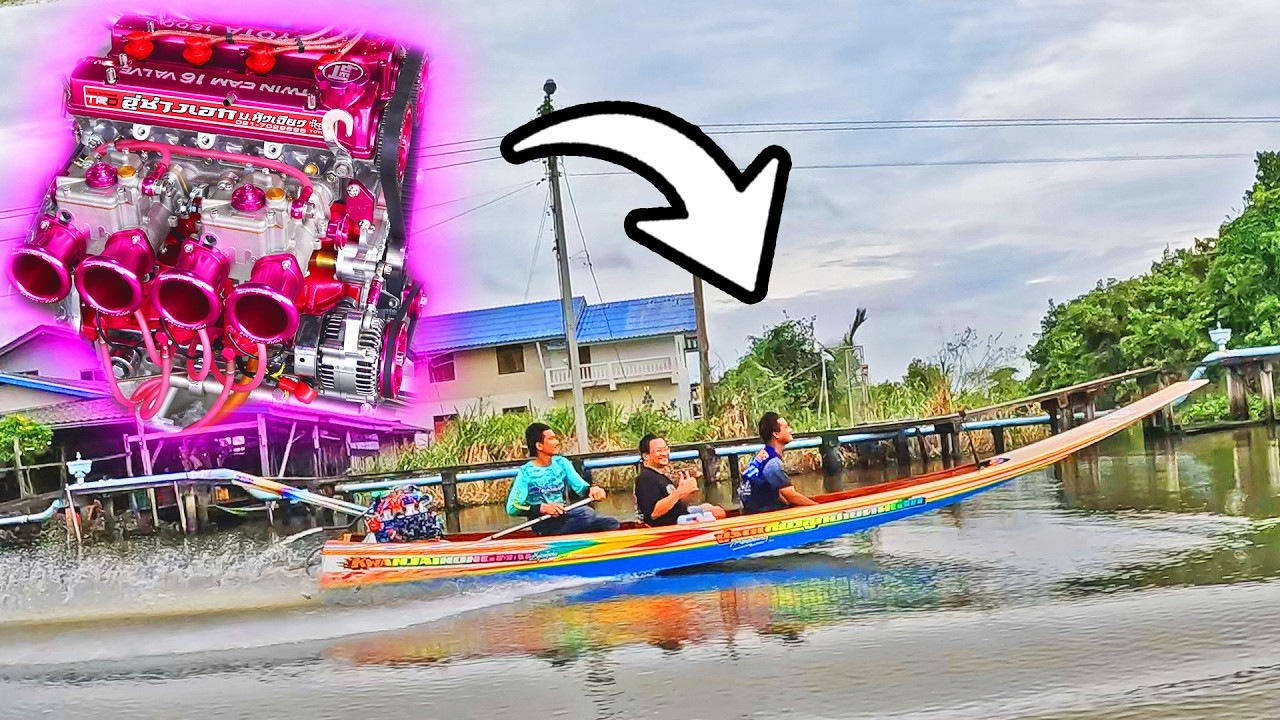 Riding a 8000RPM Long Tail Race Boat in Thailand!