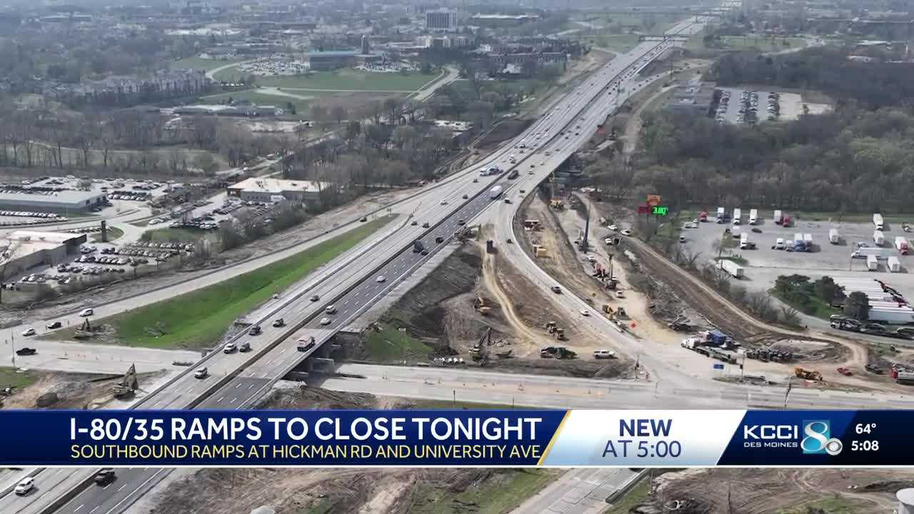 'Be patient with us': I-80/35 ramp closures begin Monday night, last ...