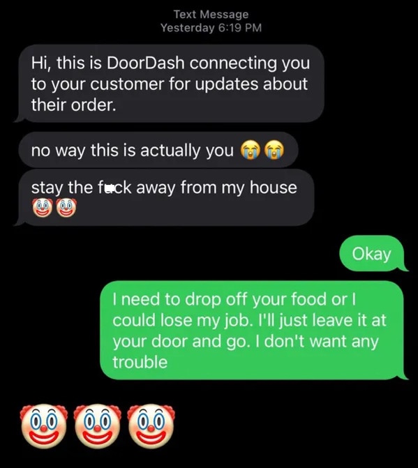 34 Funny DoorDash Texts That Were More Memorable Than The Meal