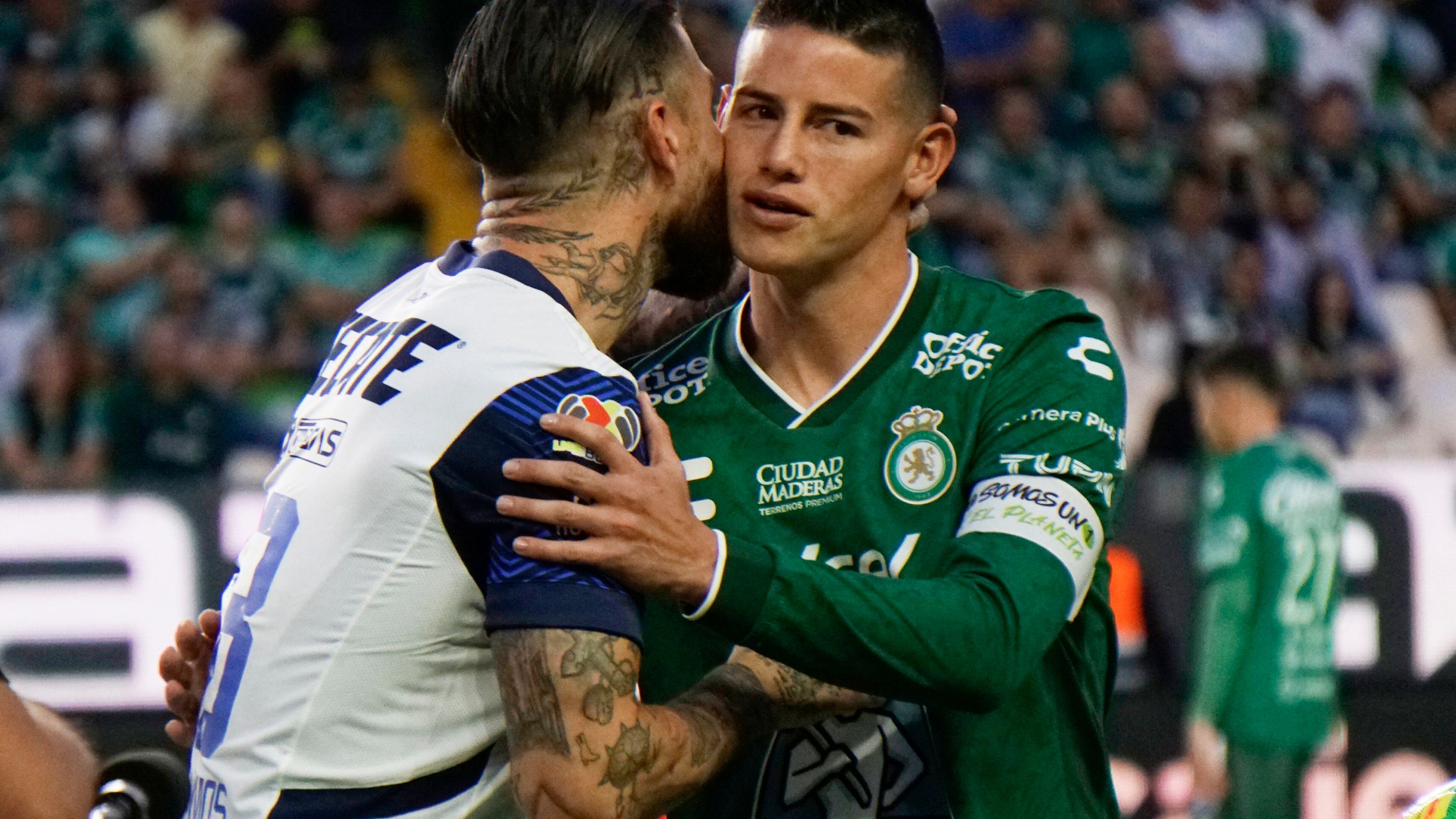 Former Real Madrid stars Sergio Ramos and James Rodríguez clash in Liga ...